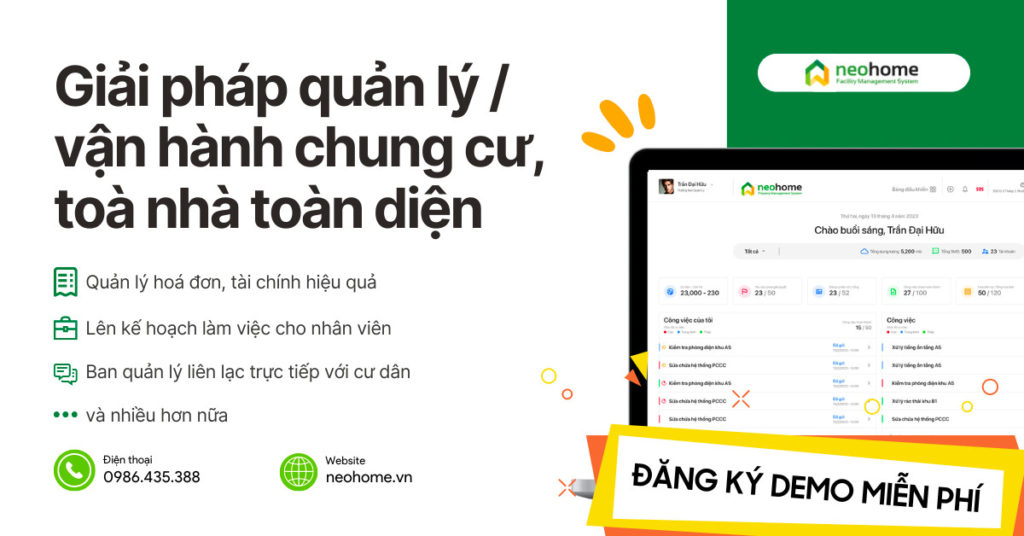Phần mềm quản lý tòa nhà chung cư neoHome: Giải pháp Quản lý Hiệu quả cho Bất động sản ...