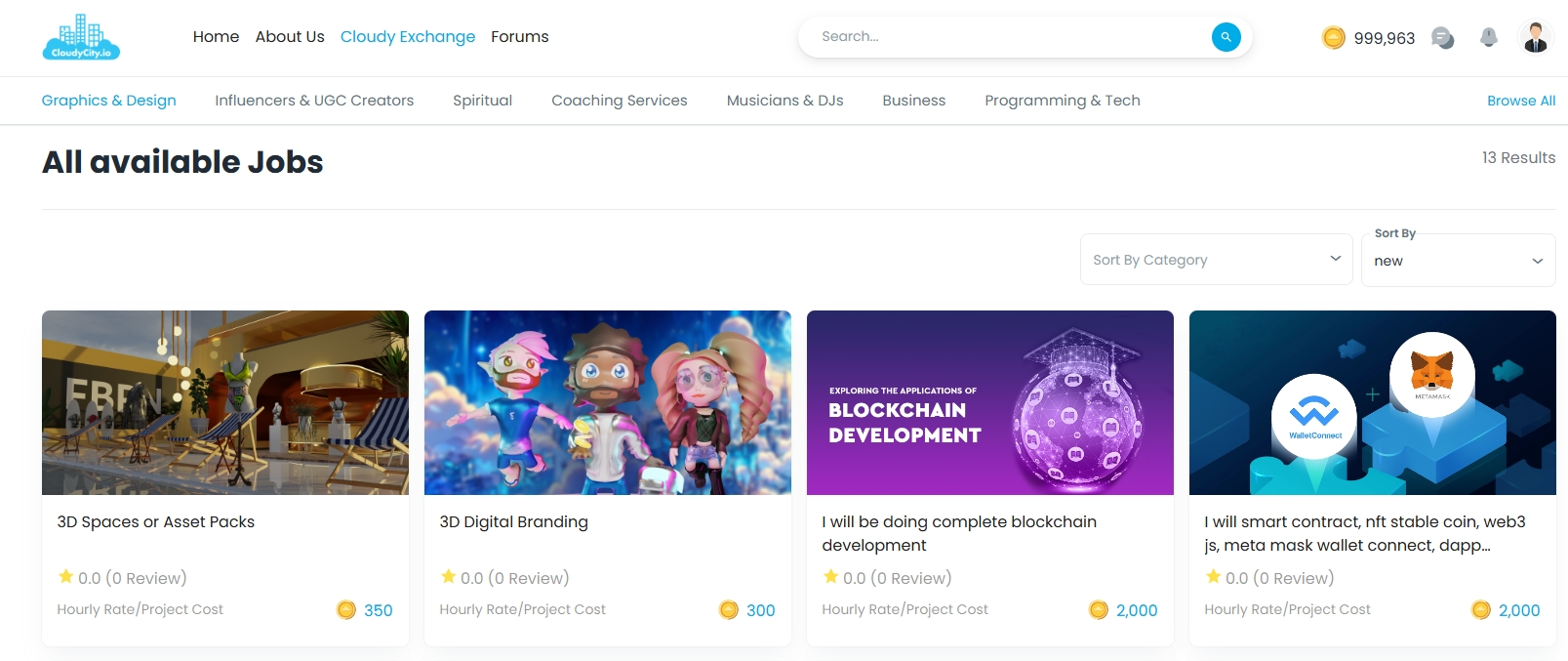 The CloudyCity.io Blockchain Project Portfolio for Freelancers